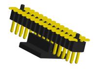 China 40 Pin 1.0mm Pitch PA6T 0.75A Dual Row Male Header for sale