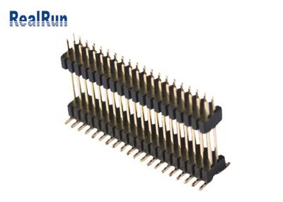 China Double Layer 40P PA6T Insulator Pin Header Connector 1.0*1.5mm for sale