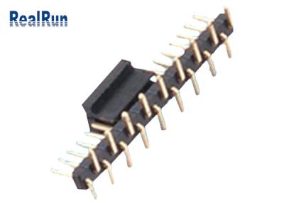 China Single Row 18P PA6T 1.27mm Vertical Male Header Connector UL94V-0 for sale