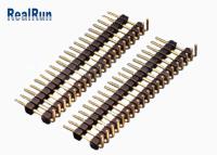 China 90 Degree 1.27mm Hight Pin Header Connector PA6T 500VAC for sale