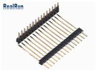 China 90 Degree 1.27mm Hight Pin Header Connector PA6T 500VAC for sale