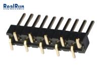 China 10pin Single Row 500VAC PA6T SMD Male Header Connector for sale