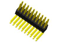 China Right Angle 1.27mm UL94V-0 Through Hole PCB Connector PA6T for sale