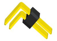 China Right Angle 1.27mm UL94V-0 Through Hole PCB Connector PA6T for sale