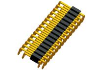 China U Type PA6T 80P Double Row Pin Header 1.27mm Pitch for sale