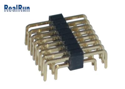 China U Type PA6T 80P Double Row Pin Header 1.27mm Pitch for sale