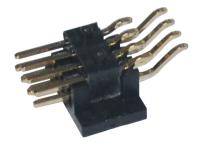 China 1.27mm Right Angle SMT PA6T Gold Plated Pin Header 500VAC for sale