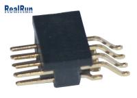 China 1.27mm Right Angle SMT PA6T Gold Plated Pin Header 500VAC for sale
