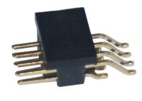 China 1.27mm Right Angle SMT PA6T Gold Plated Pin Header 500VAC for sale