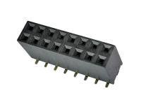 China PA9T Dual Row 2.54mm Pitch 8.5mm Height SMT Female Header for sale