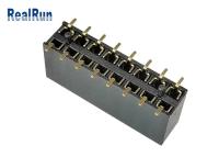 China PA9T Dual Row 2.54mm Pitch 8.5mm Height SMT Female Header for sale
