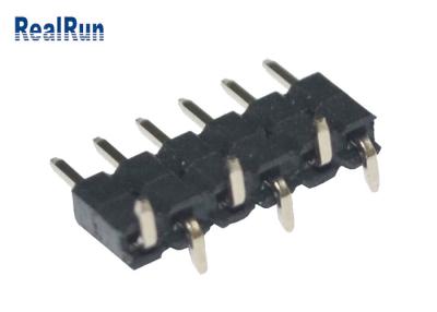 China SMT 2.0mm Pitch PA6T Single Row Pin Header 6pin Tin Plating for sale