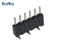 China SMT 2.0mm Pitch PA6T Single Row Pin Header 6pin Tin Plating for sale