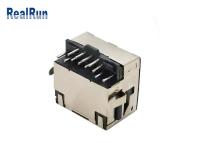China LCP UL94V-0 Phosphor Bronze RJ45 Connector Jack 500VAC With Shield for sale