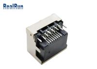 China PCB 8pin RJ45 Modular Jack Connector Right Angle With LED Light 1.5A for sale