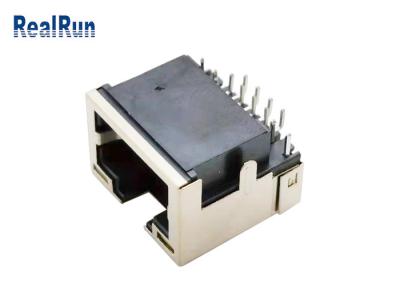 China PCB 8pin RJ45 Modular Jack Connector Right Angle With LED Light 1.5A for sale
