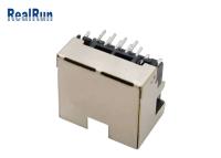 China PCB 8pin RJ45 Modular Jack Connector Right Angle With LED Light 1.5A for sale