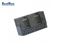 China 10P10C RJ45 Right PCB Modular Jack PBT Rj45 Female Connector for sale