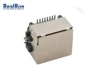 China Metal Shell 1000VAC SMT 8pin Rj45 Connector Socket LCP UL94V-0 for sale