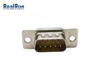 China DB 9P 180° Straight Solder D Sub Male Connector Gold Plated PBT for sale