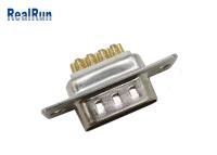 China DB 9P 180° Straight Solder D Sub Male Connector Gold Plated PBT for sale