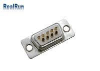 China DB 9P 180° Straight Solder D Sub Male Connector Gold Plated PBT for sale