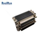 China DR 25 Pin SPCC D Sub Connector 90 Degree Male To Female With Harpoon for sale