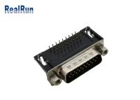 China Tin Plating HDR 26 Pin D Type Connector R/A 3 Row VGA PCB Connector for sale