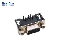 China Right Angle 1000VAC PBT Insulator D Sub Connector VGA DR 9 Pin for sale