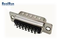 China 15 Pin D Subminiature Connector Stamped Contact Straight PBT for sale