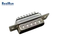 China 15 Pin D Subminiature Connector Stamped Contact Straight PBT for sale