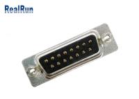 China 15 Pin D Subminiature Connector Stamped Contact Straight PBT for sale