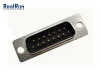 China 15 Pin D Subminiature Connector Stamped Contact Straight PBT for sale