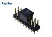 China 2A 2.0mm Straight Male Pin Header Gold Plating Dual Row 16 Way PA6T for sale