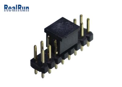 China 2A 2.0mm Straight Male Pin Header Gold Plating Dual Row 16 Way PA6T for sale