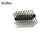 China PBT 2.54mm Surface Mount Male Connector Three Row Pin Header for sale