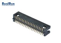 China PA6T 1.27mm Pitch SMT Box Header Double Row Right Angle  2*19 Pin UL94V-0 for sale