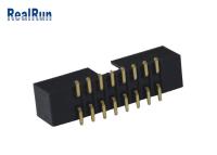 China Pitch 2.0mm Dual Row SMT Box Header PA6T Black Plastic for sale