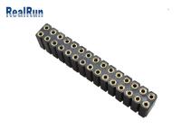 China SGS 30P Round Pin Female Header 2.54mm Pitch Dip Tin Plated for sale