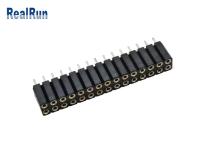 China SGS 30P Round Pin Female Header 2.54mm Pitch Dip Tin Plated for sale