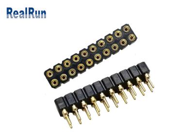 China PBT 2.54mm DIP Pin Female Header 20 Pin Dual Row Socket Connector for sale