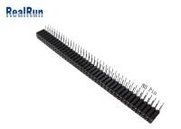 China UL94V-0 2.54mm Round Female Pin Header Right Angle 80 Pin SGS for sale