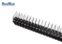 China UL94V-0 2.54mm Round Female Pin Header Right Angle 80 Pin SGS for sale