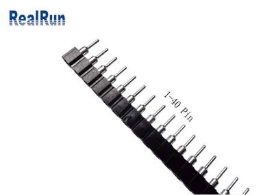 China Brass CuZn36Pb3 DIP 40P Female Pin Header 2.54mm Single Row for sale