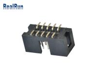 China PA6T IDC Male Header Connector 2.54mm Pitch SMT 10 Pin Box Header for sale