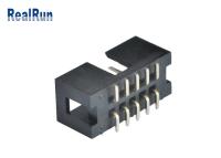 China PA6T IDC Male Header Connector 2.54mm Pitch SMT 10 Pin Box Header for sale