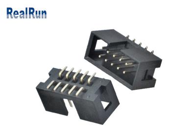 China PA6T IDC Male Header Connector 2.54mm Pitch SMT 10 Pin Box Header for sale
