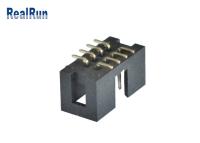 China Vertical PCB 2.54mm SMT Box Header 2*4 8 Pin Machined Solder PA6T for sale