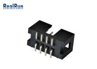China Vertical PCB 2.54mm SMT Box Header 2*4 8 Pin Machined Solder PA6T for sale