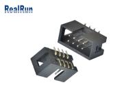 China Vertical PCB 2.54mm SMT Box Header 2*4 8 Pin Machined Solder PA6T for sale